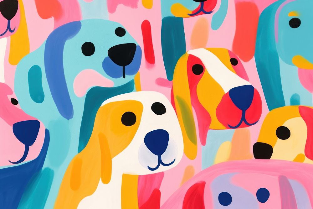 Dogs backgrounds abstract pattern. | Premium Photo Illustration - rawpixel