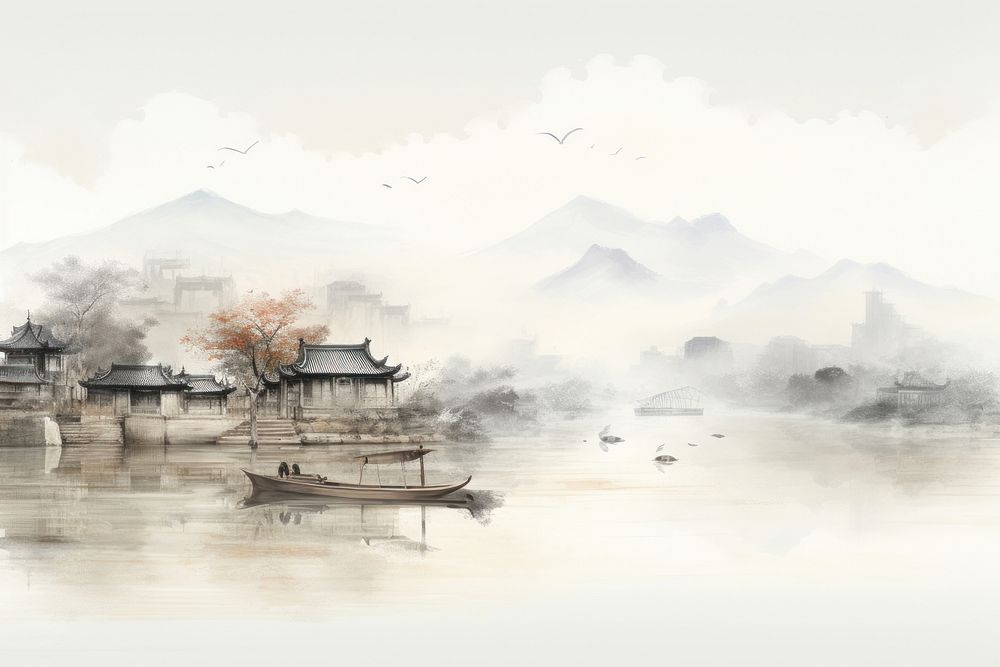 Chinese traditional landscapae outdoors nature | Premium Photo ...