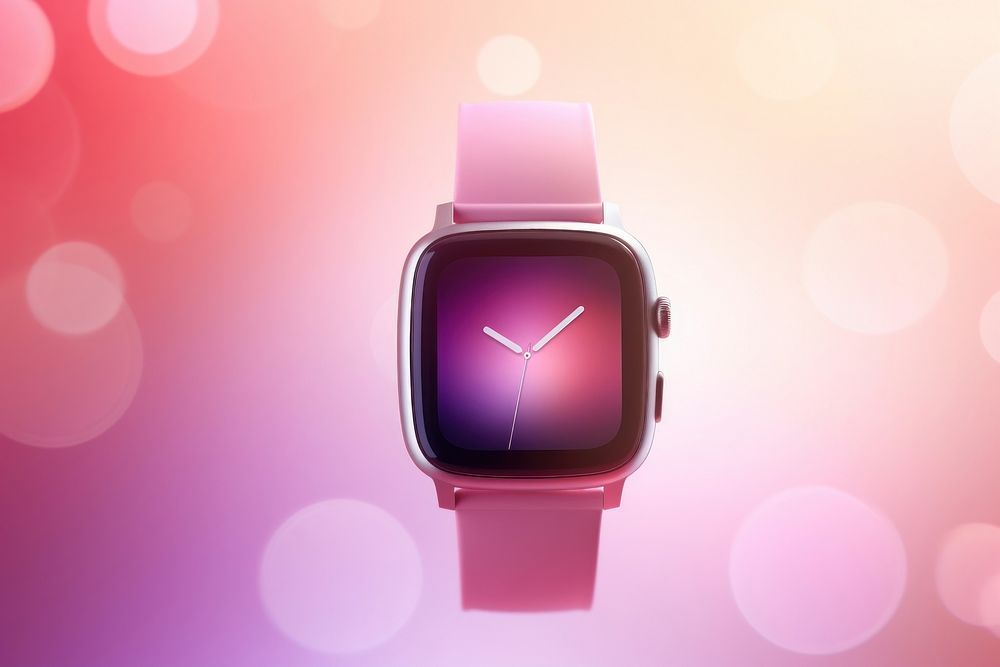 Smartwatch gradient background pink red | Free Photo Illustration ...