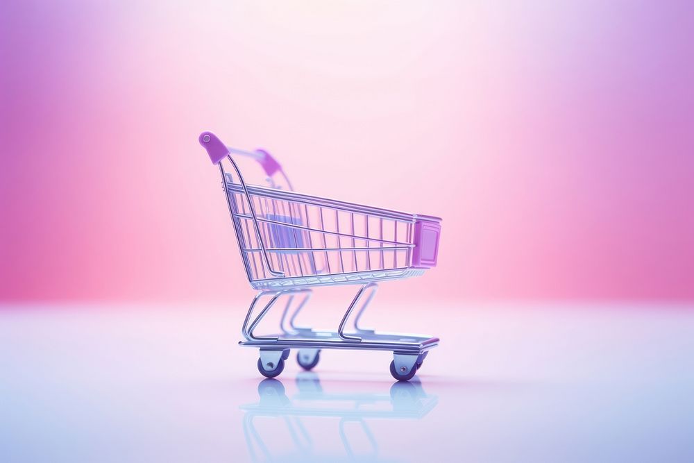 Shopping cart gradient background pink | Premium Photo Illustration ...