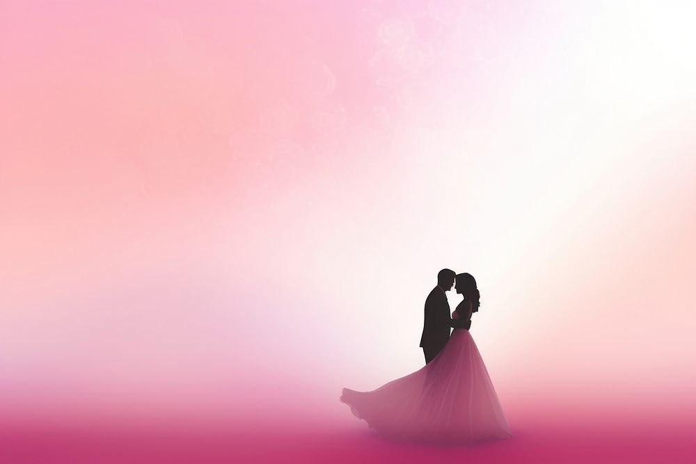 Wedding couple gradient background dancing | Free Photo Illustration ...