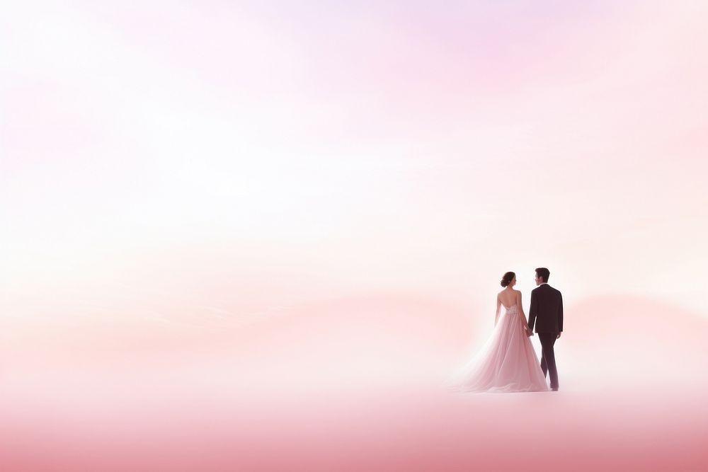 Wedding couple gradient background fashion | Free Photo Illustration ...
