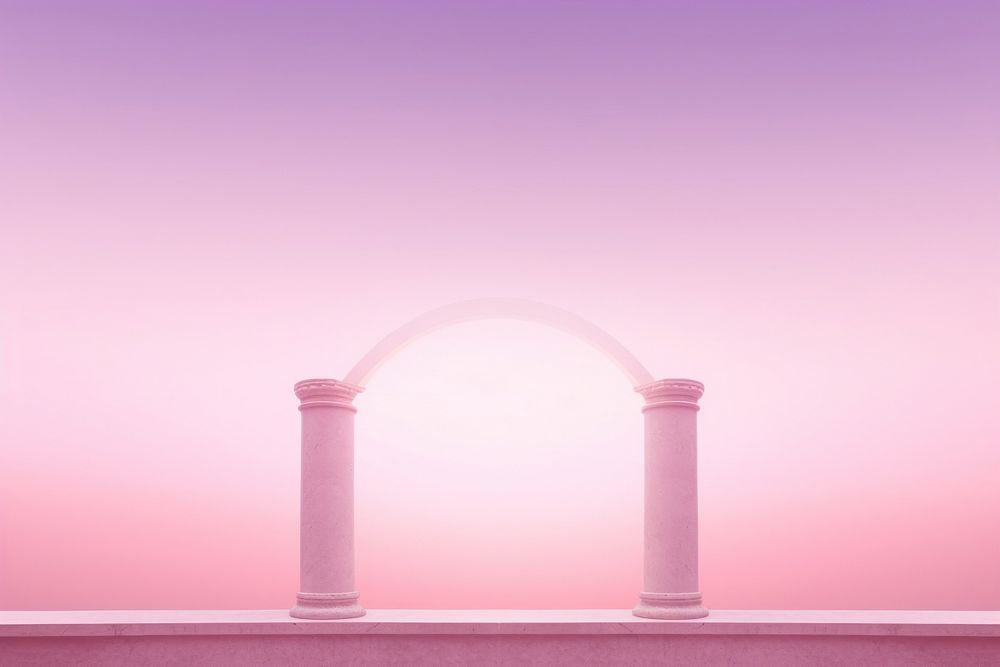 Temple gradient background architecture pink | Free Photo Illustration ...