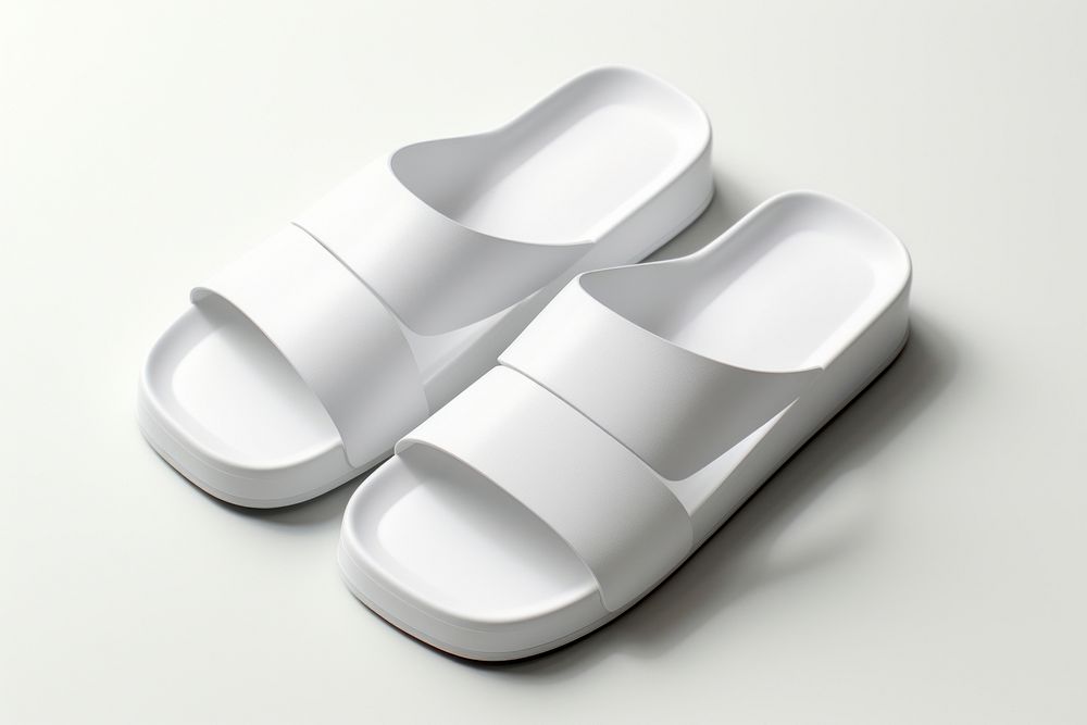 Slippers packaging footwear white shoe | Free Photo - rawpixel