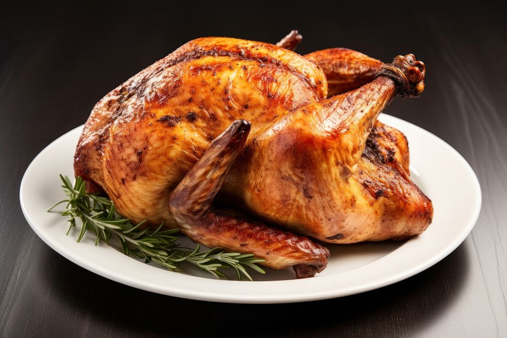 Rotisserie chicken dinner plate meat. | Premium Photo - rawpixel