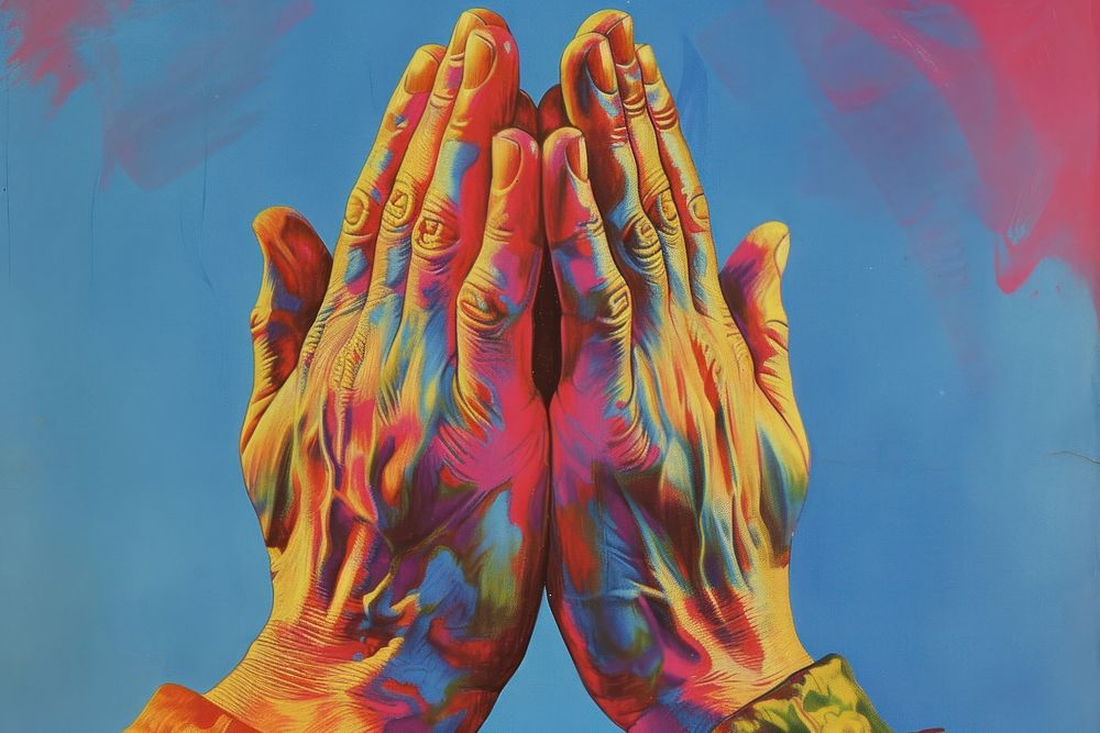 Praying hands art painting finger. | Premium Photo Illustration - rawpixel