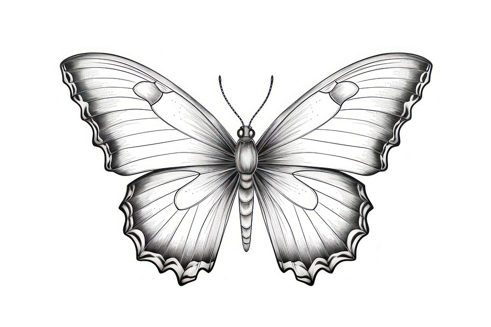 Butterfly butterfly drawing insect. | Premium Photo Illustration - rawpixel
