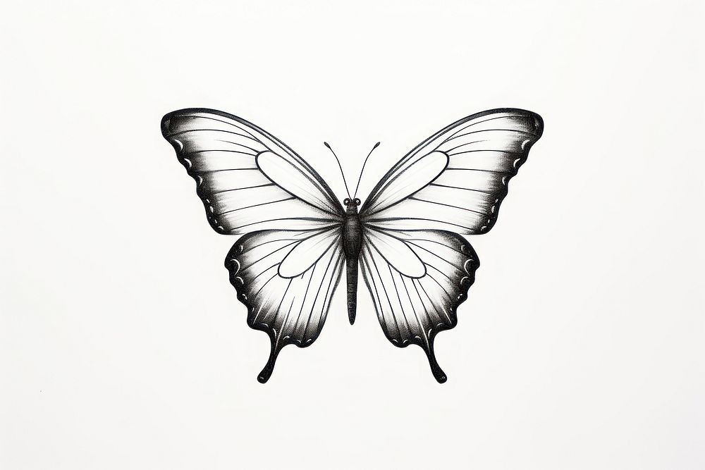 Butterfly butterfly drawing insect. | Premium Photo Illustration - rawpixel