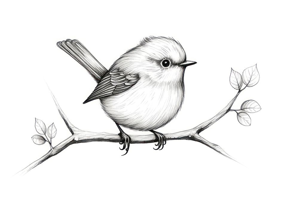 Little bird drawing animal sketch. | Free Photo Illustration - rawpixel