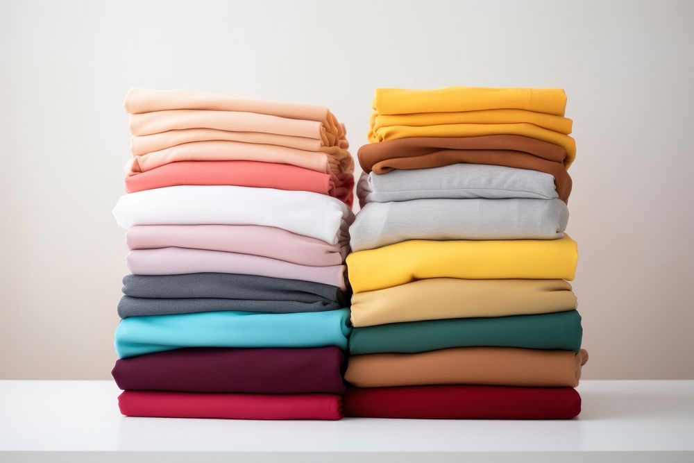 Stack colorful clothes backgrounds arrangement | Premium Photo - rawpixel