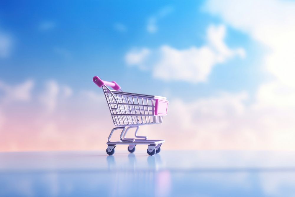 Shopping cart gradient background pink | Free Photo - rawpixel