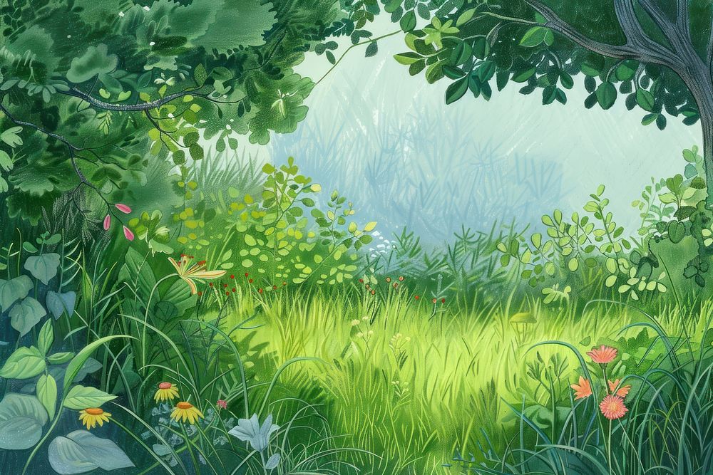 Garden backgrounds vegetation outdoors. | Premium Photo Illustration ...