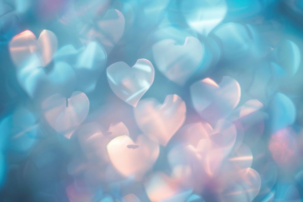 Heart shape boke petal blue | Premium Photo - rawpixel