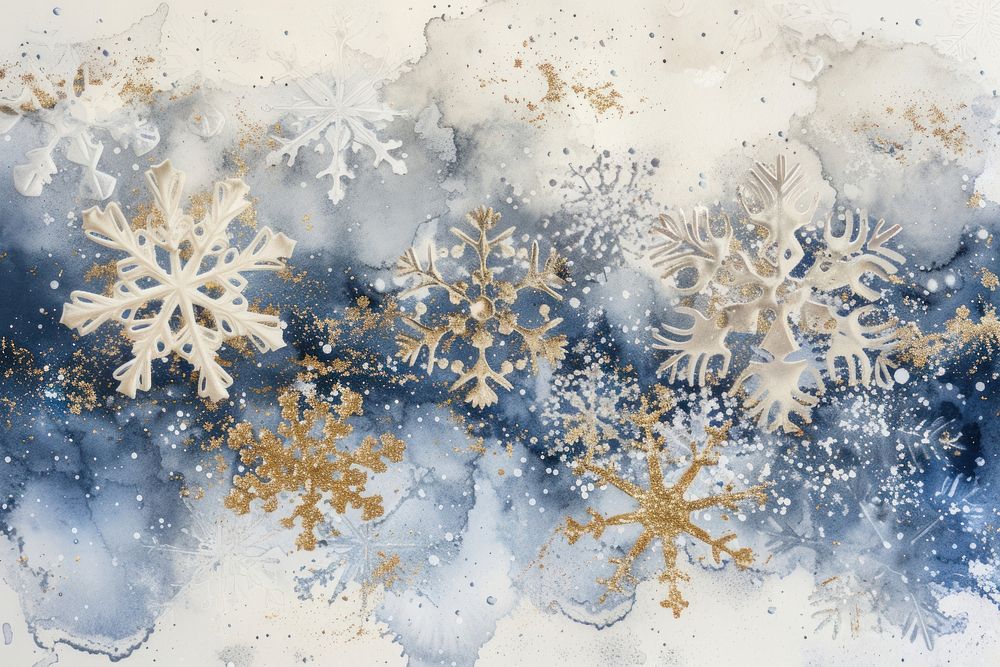 Blue snowflake watercolor background backgrounds | Free Photo ...