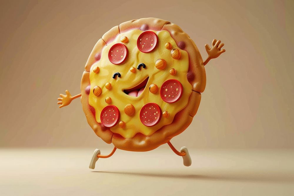 3d pizza character cartoon food | Premium Photo Illustration - rawpixel