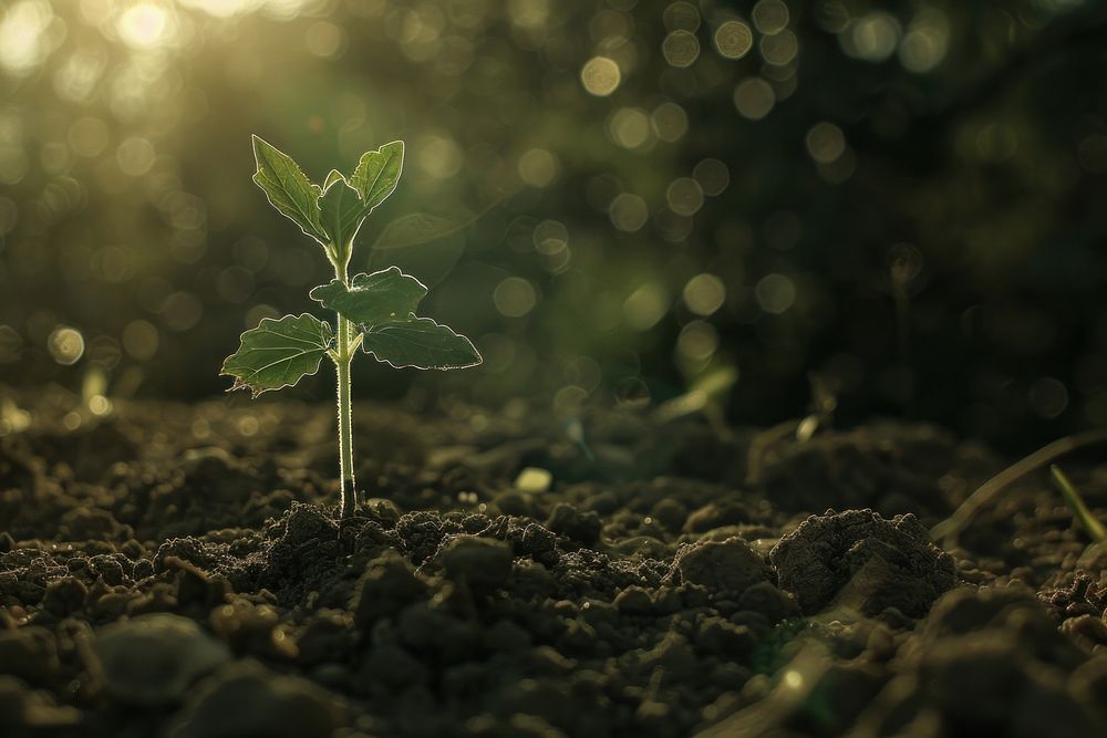 plant rising dirt outdoors nature | Premium Photo - rawpixel