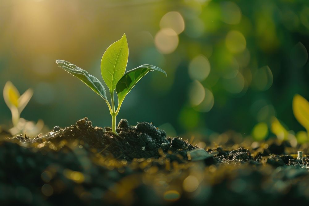 plant rising dirt outdoors nature | Free Photo - rawpixel