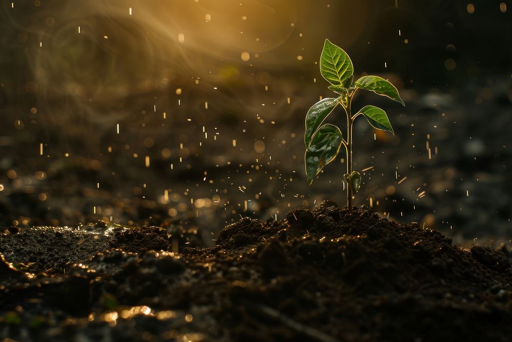 plant rising dirt outdoors nature | Premium Photo - rawpixel