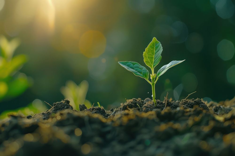 plant rising dirt outdoors nature | Premium Photo - rawpixel