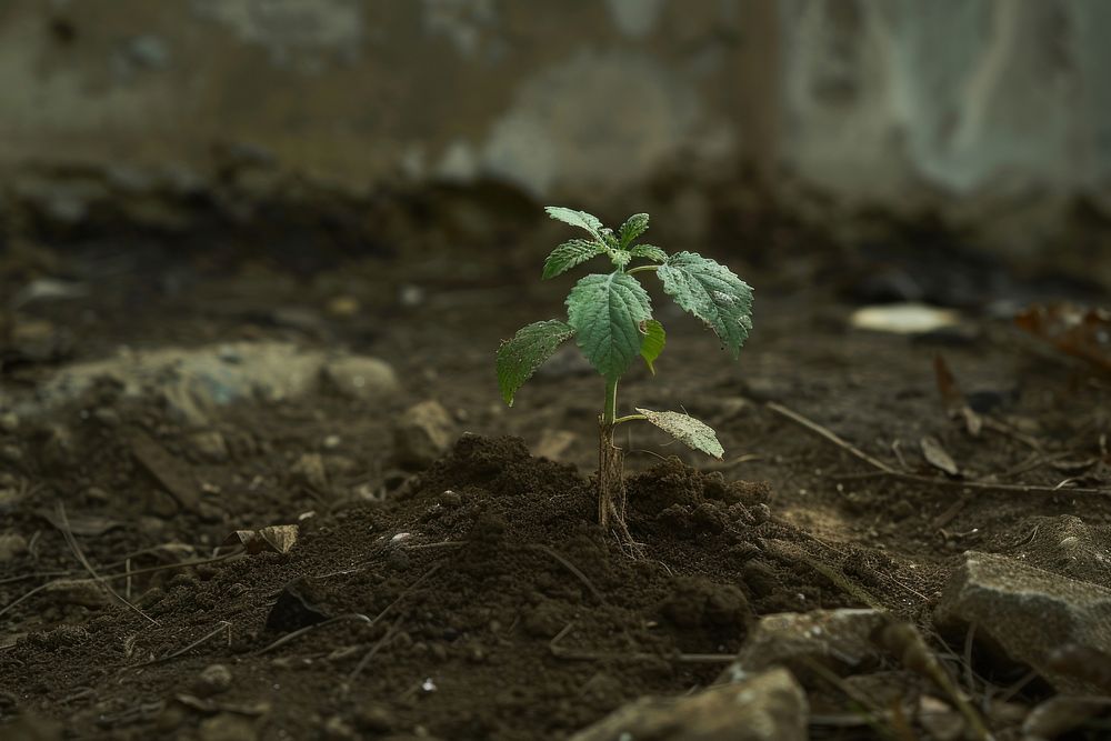 plant rising dirt green soil | Free Photo - rawpixel