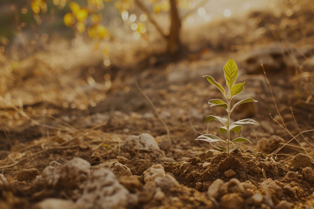 plant rising dirt outdoors nature | Free Photo - rawpixel