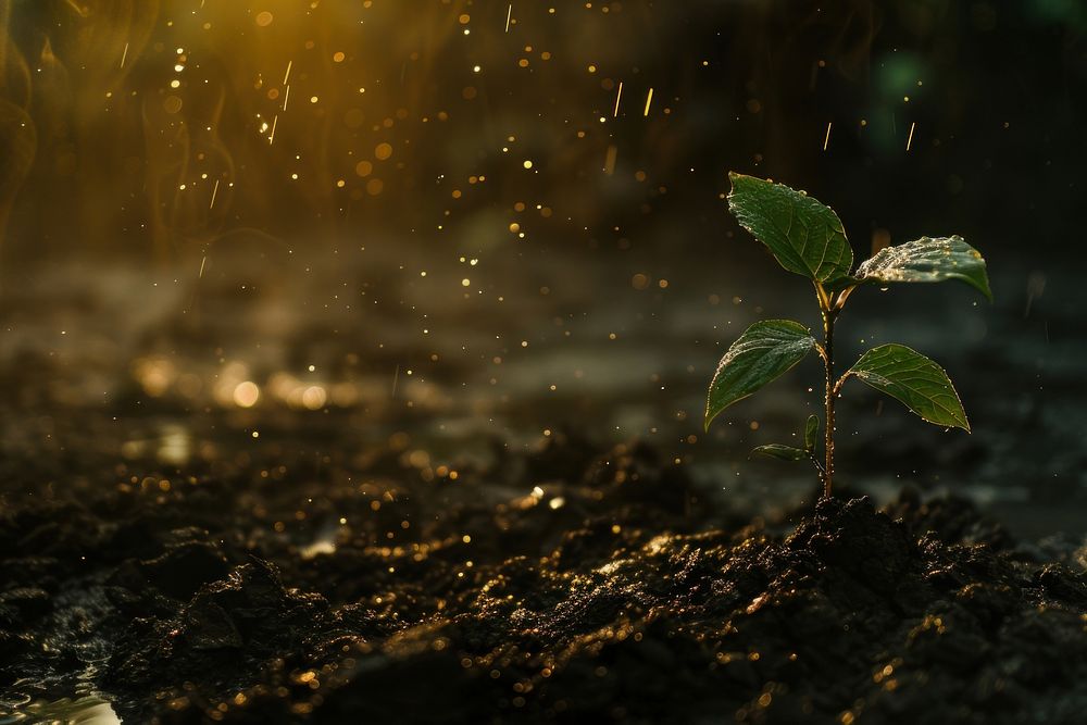 plant rising dirt outdoors nature | Premium Photo - rawpixel