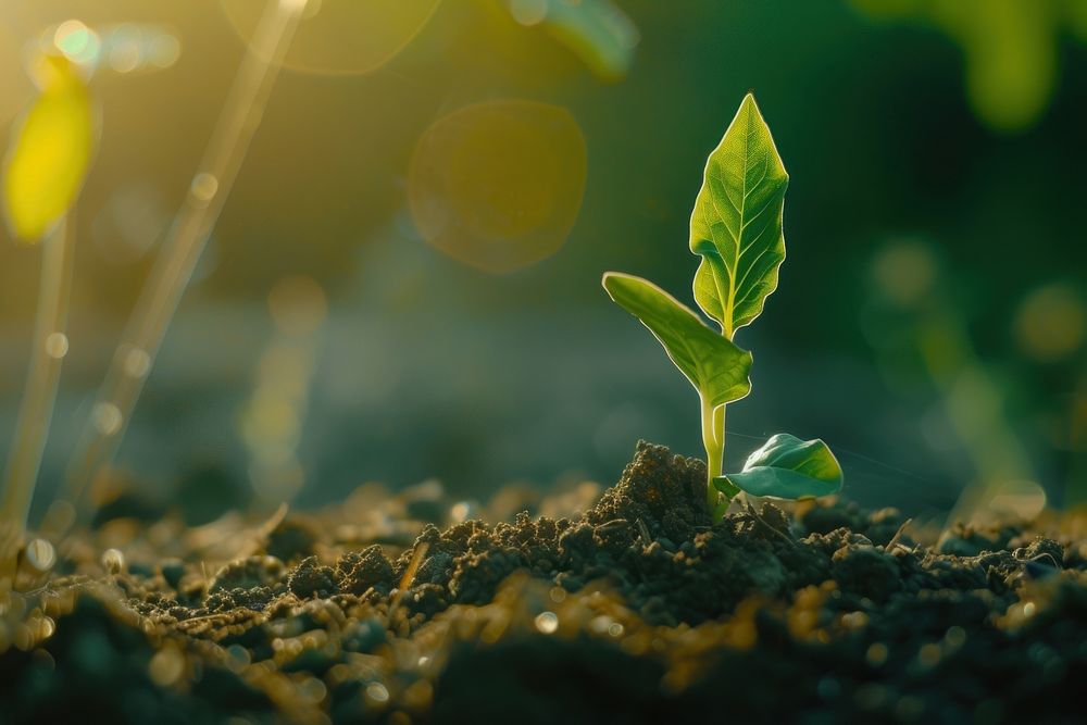 plant rising dirt outdoors nature | Free Photo - rawpixel