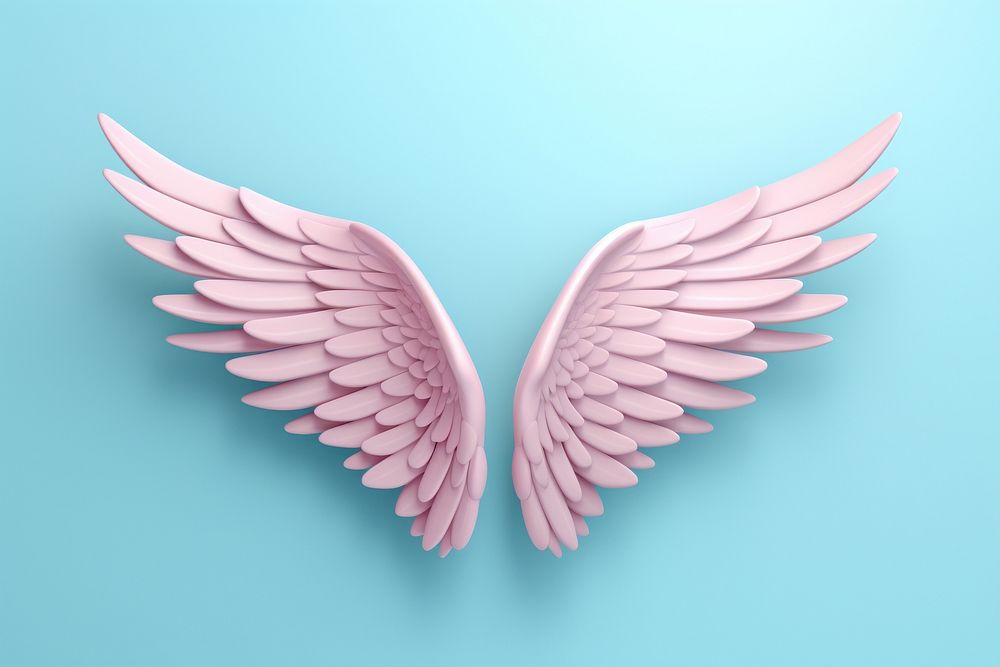 Minimal cute blue wing angel | Free Photo Illustration - rawpixel