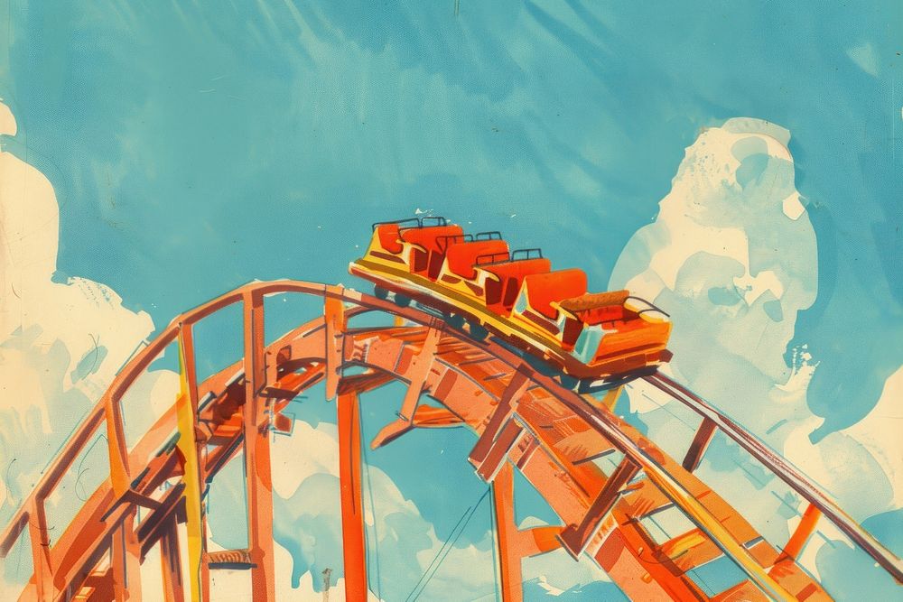 Coaster fun roller coaster architecture. | Free Photo Illustration ...