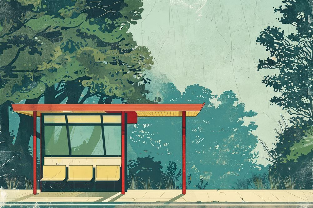 Architecture outdoors bus stop building. | Free Photo Illustration ...