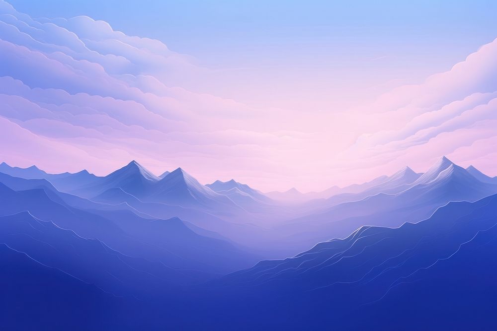 Abstract blue gradient landscape mountain | Premium Photo Illustration ...