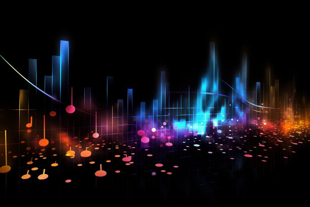 Musical notes backgrounds abstract light. | Premium Photo Illustration ...