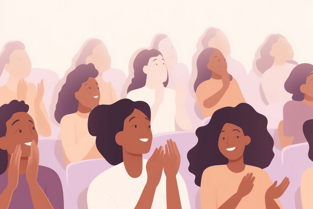 Audience clapping hand illustration cartoon | Free Photo Illustration ...