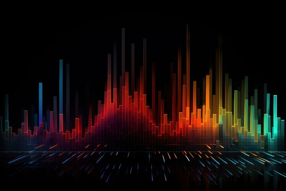 Frequency backgrounds light illuminated. | Premium Photo Illustration ...