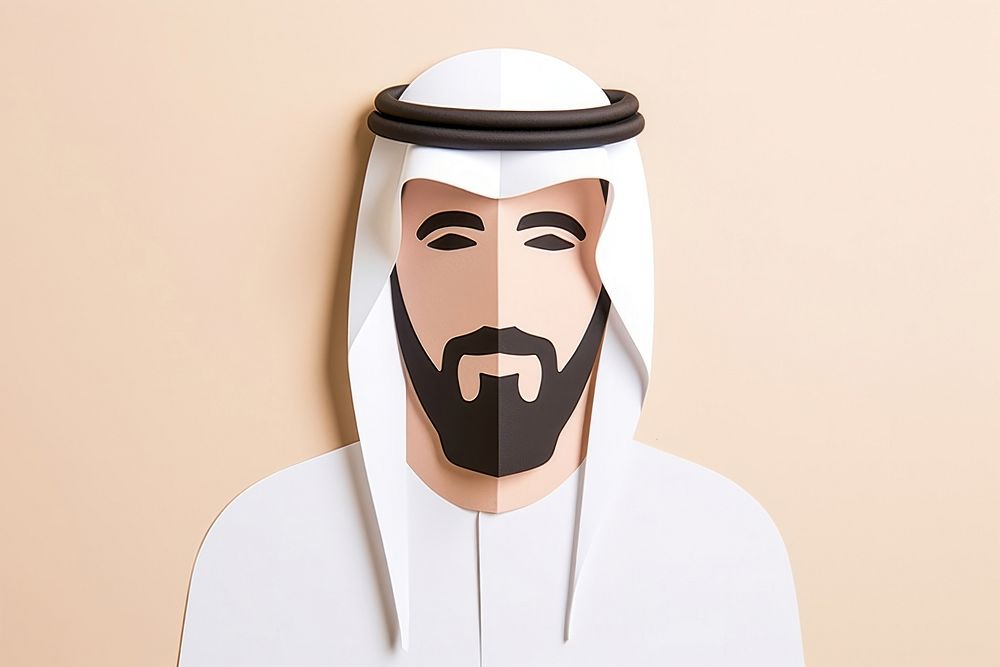 Arab man portrait anthropomorphic representation. | Premium Photo ...