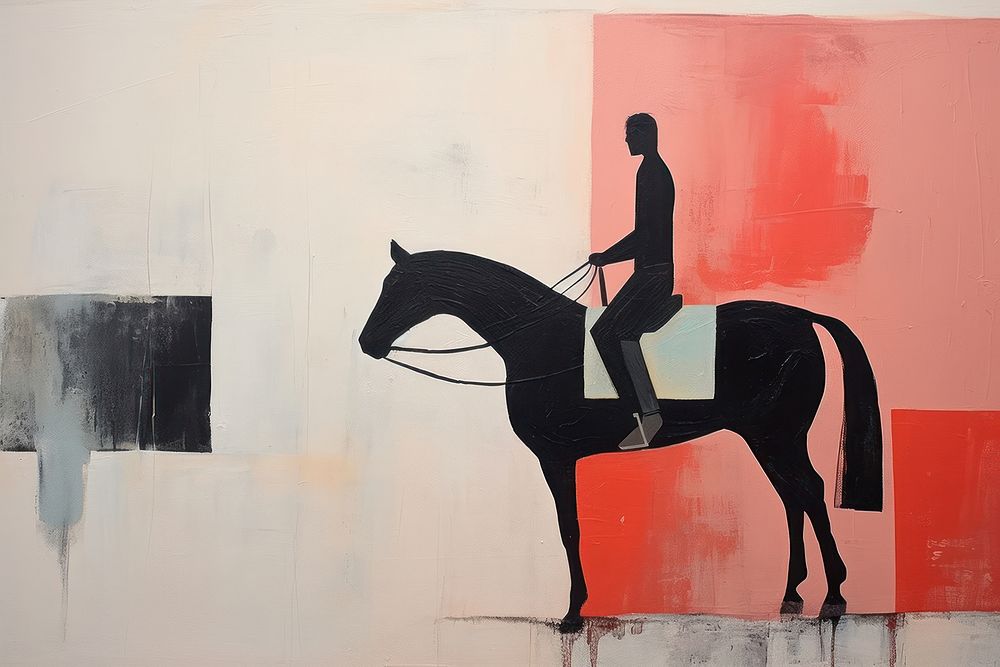 Horse riding art painting mammal. | Premium Photo - rawpixel