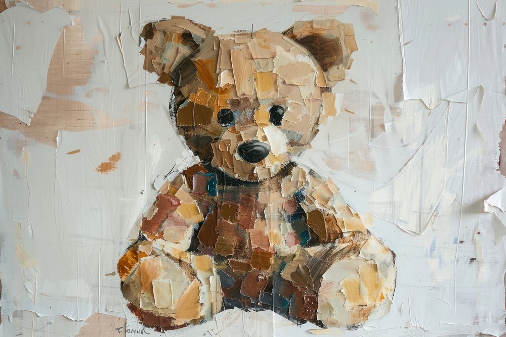 Teddy bear art painting toy. | Free Photo Illustration - rawpixel