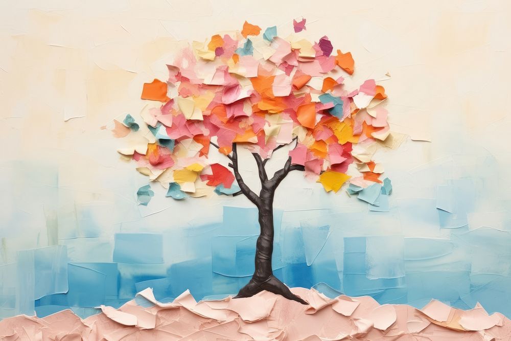 Abstract tree ripped paper art | Premium Photo Illustration - rawpixel