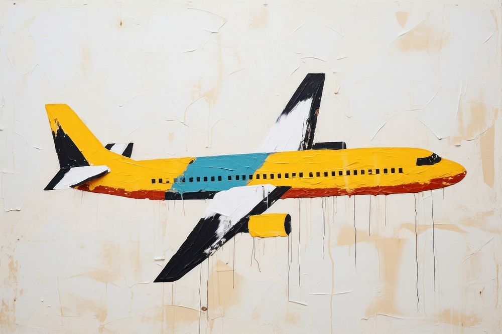 Paper collage art aircraft airplane. | Free Photo - rawpixel
