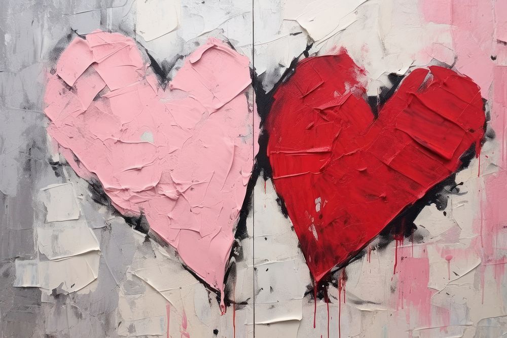 Abstract heart ripped couples paper | Premium Photo Illustration - rawpixel