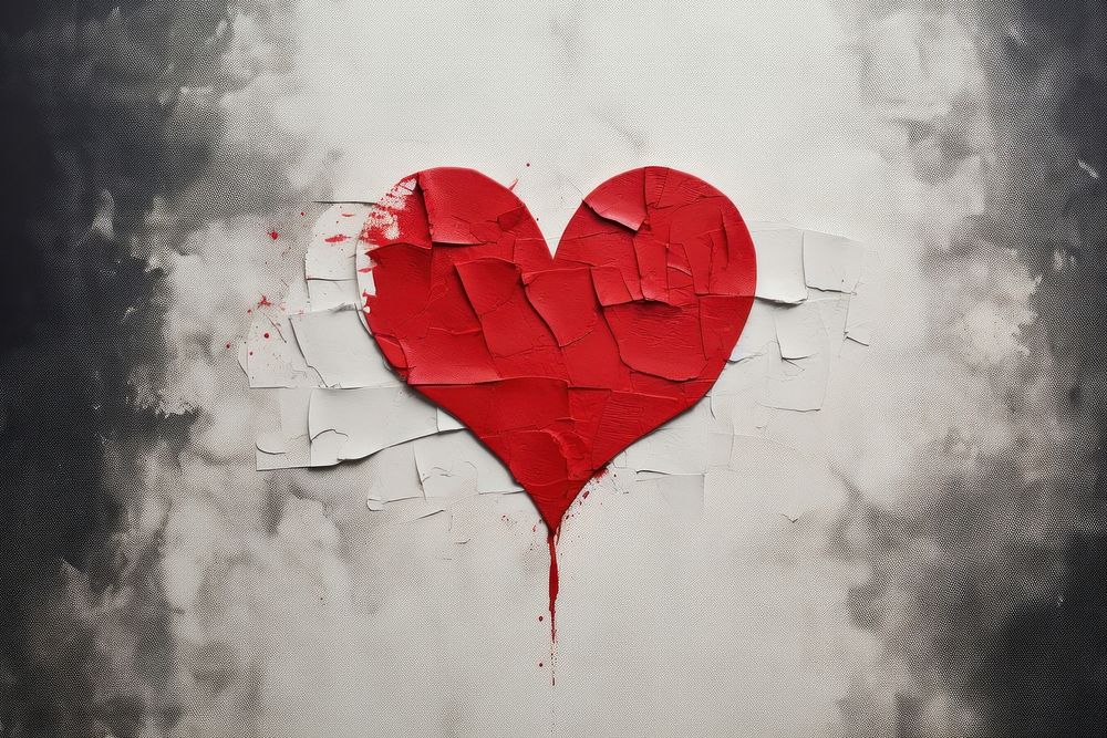 Abstract heart ripped couples paper | Premium Photo Illustration - rawpixel