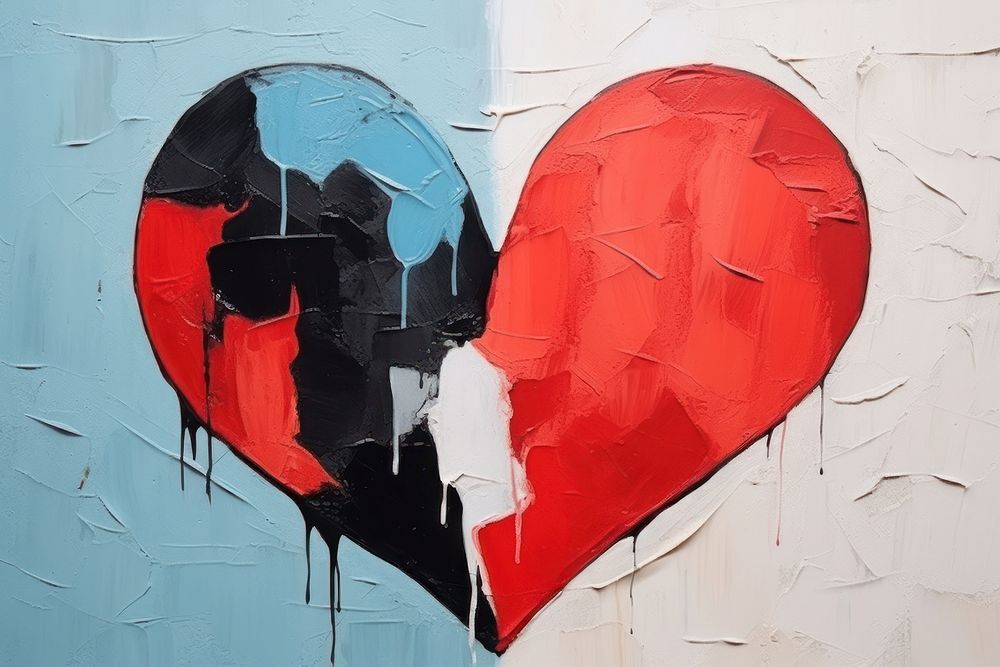 Abstract heart ripped couples paper | Premium Photo Illustration - rawpixel