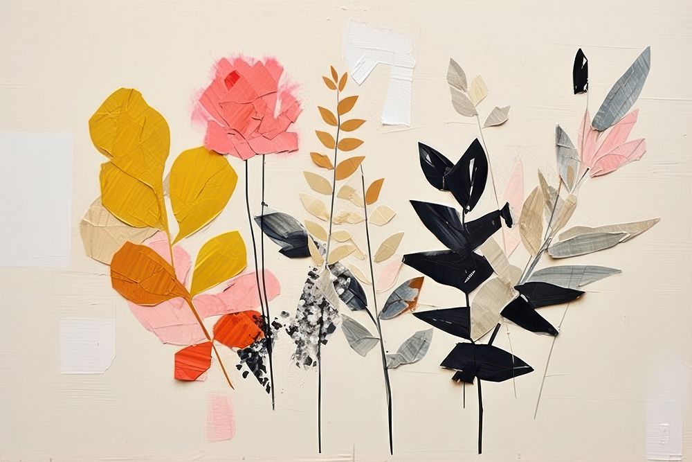 Abstract leaves and flowers ripped | Free Photo Illustration - rawpixel