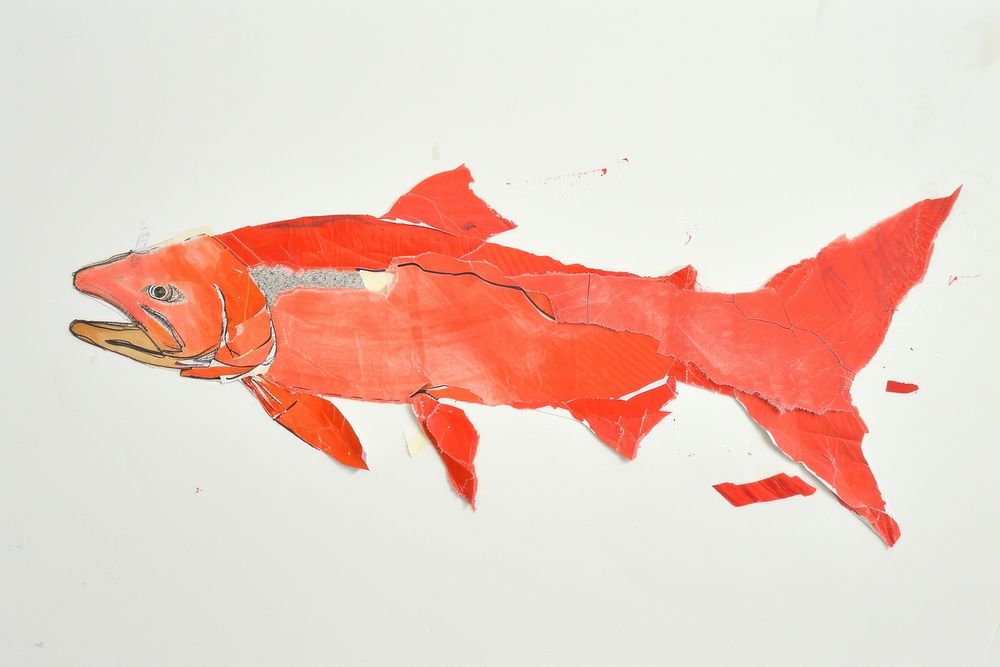 Abstract salmon fish ripped paper | Premium Photo Illustration - rawpixel