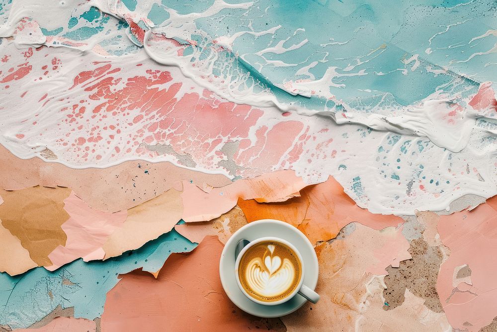 Coffee shop beach art refreshment | Free Photo Illustration - rawpixel
