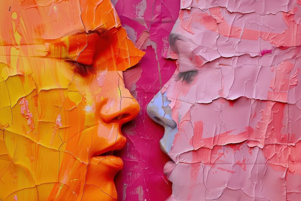 Face face art painting adult. | Free Photo Illustration - rawpixel
