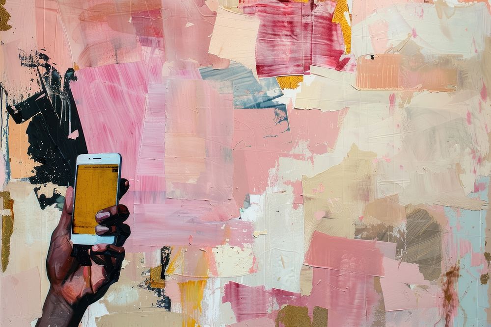 Hand holding cellphone art abstract | Free Photo Illustration - rawpixel