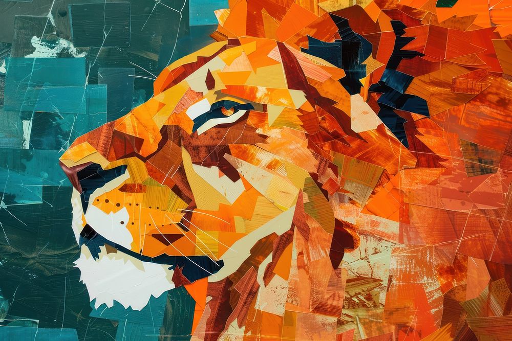 Lion art abstract painting. | Free Photo Illustration - rawpixel