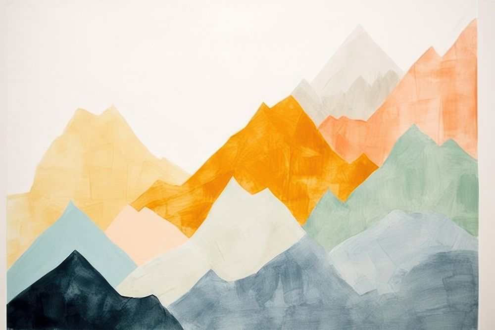 Mountain art abstract painting. | Premium Photo Illustration - rawpixel