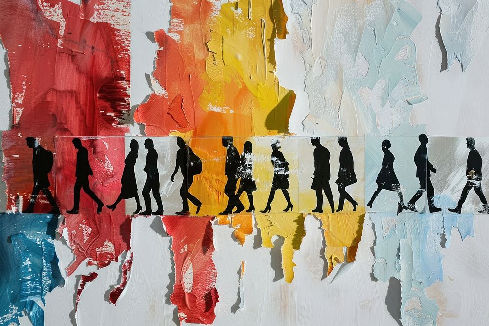 People party abstract painting collage. | Free Photo Illustration ...